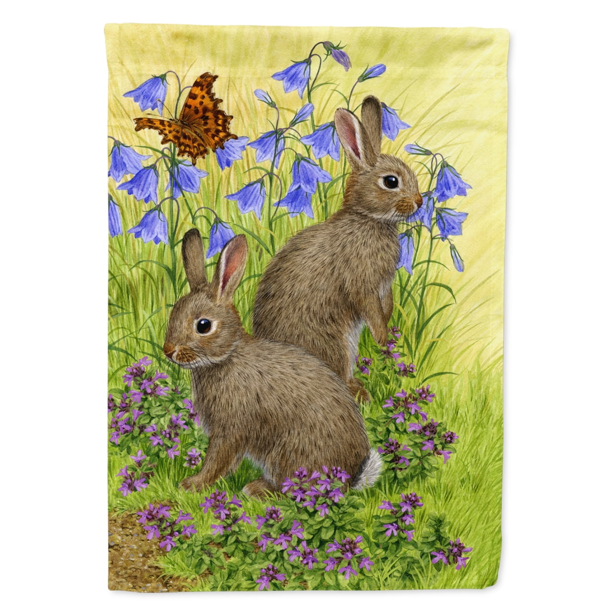 Carolines Treasures ASA2152GF Rabbits Flag Garden Size Small multicolor ...