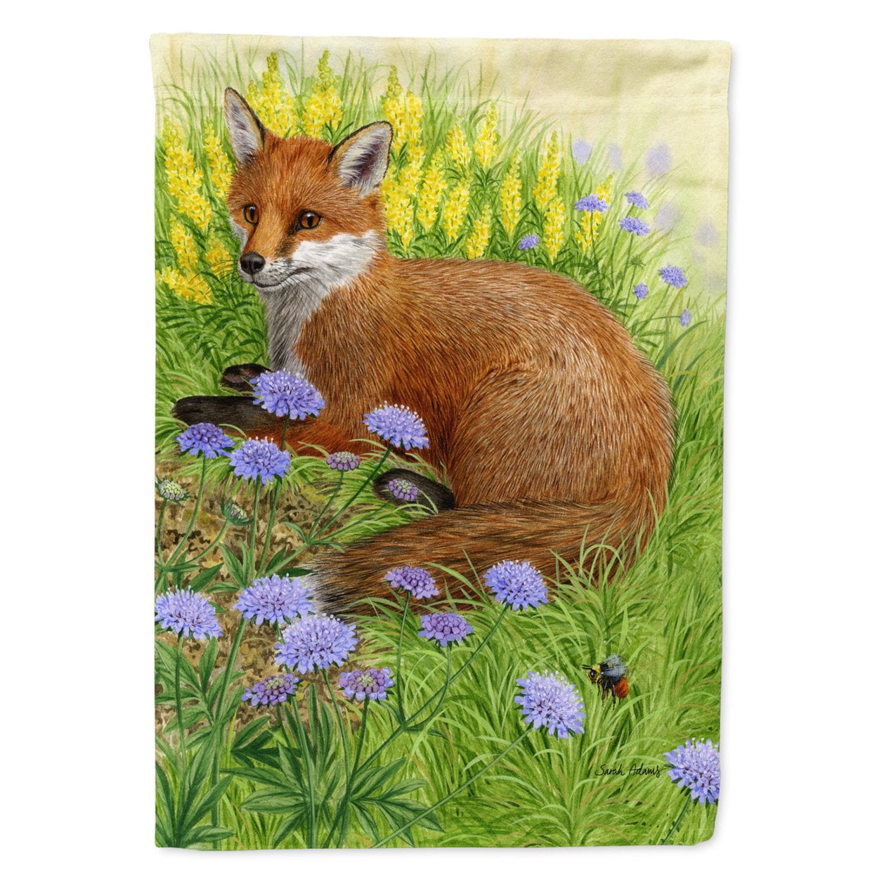 Carolines Treasures ASA2160CHF Springtime Fox Flag Canvas House Size ...