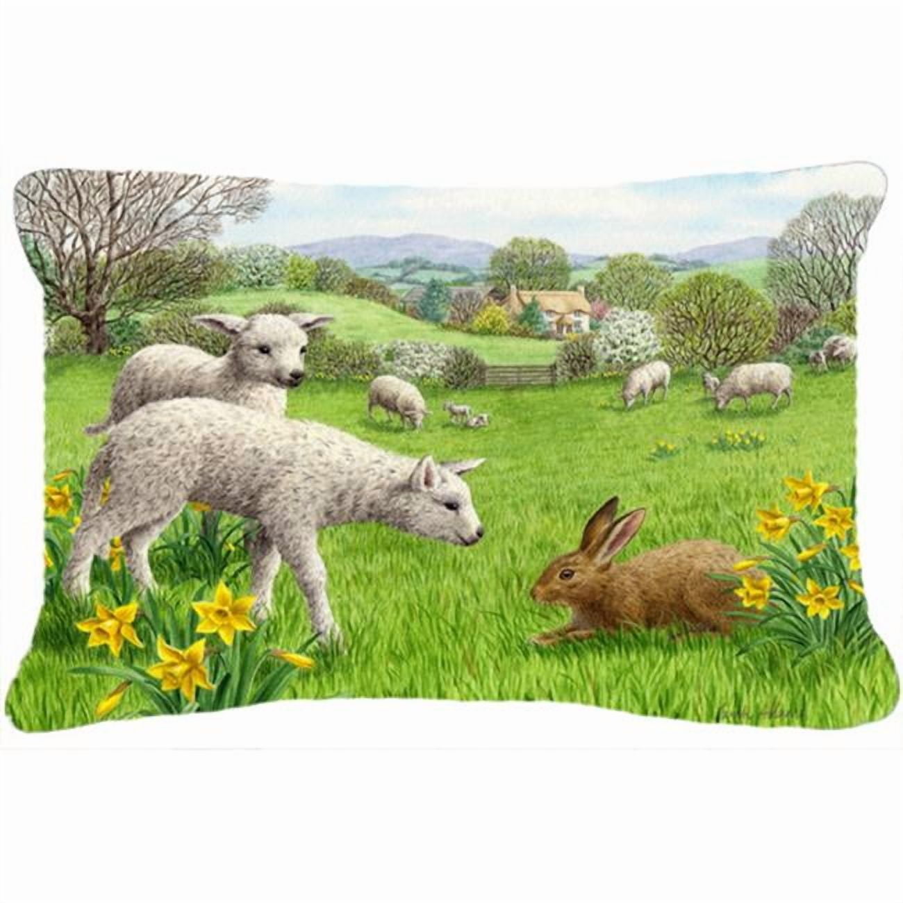 Carolines Treasures ASA2179PW1216 Lambs Sheep and Rabbit Hare Fabric ...
