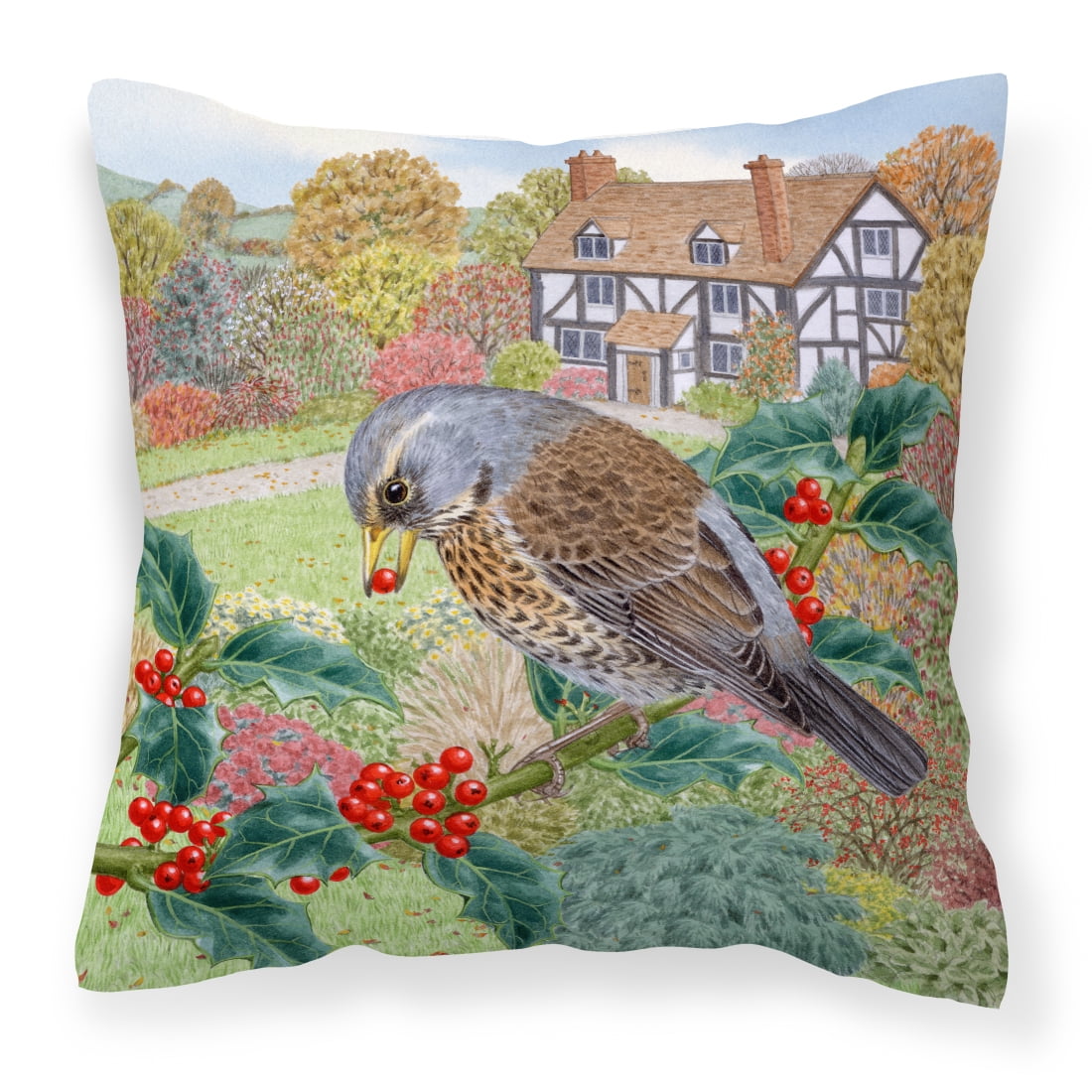 Carolines Treasures ASAD0678PW1414 Fieldfare by Sarah Adams Canvas ...