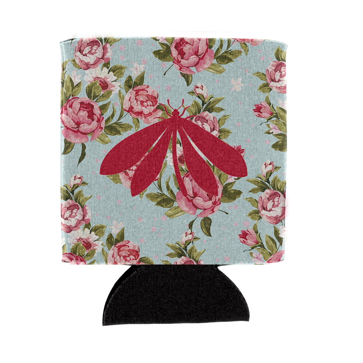 Carolines Treasures BB1060-RS-BU-CC Moth Shabby Chic Blue Roses Can or ...