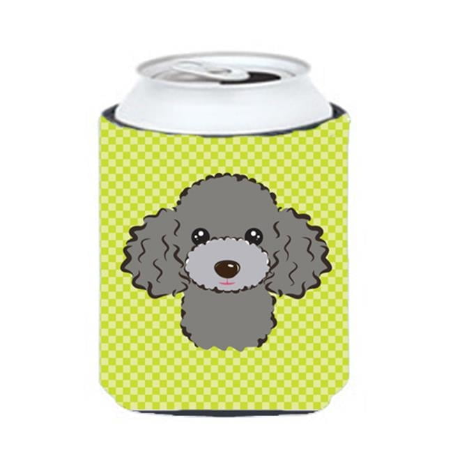 Carolines Treasures BB1321CC Checkerboard Lime Green Silver Gray Poodle ...