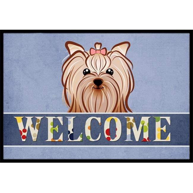 Carolines Treasures BB1390MAT Yorkie Yorkishire Terrier Welcome Indoor ...