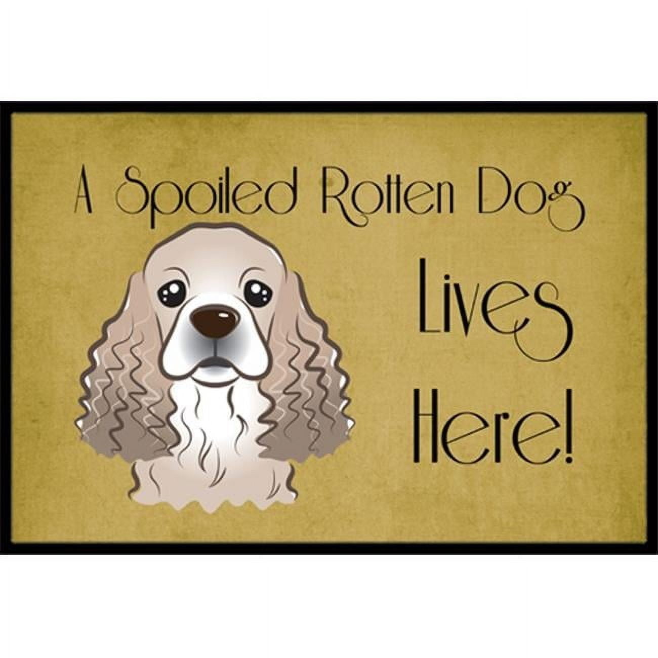 Caroline's Treasures BB1464MAT Cocker Spaniel Spoiled Dog Lives Here ...