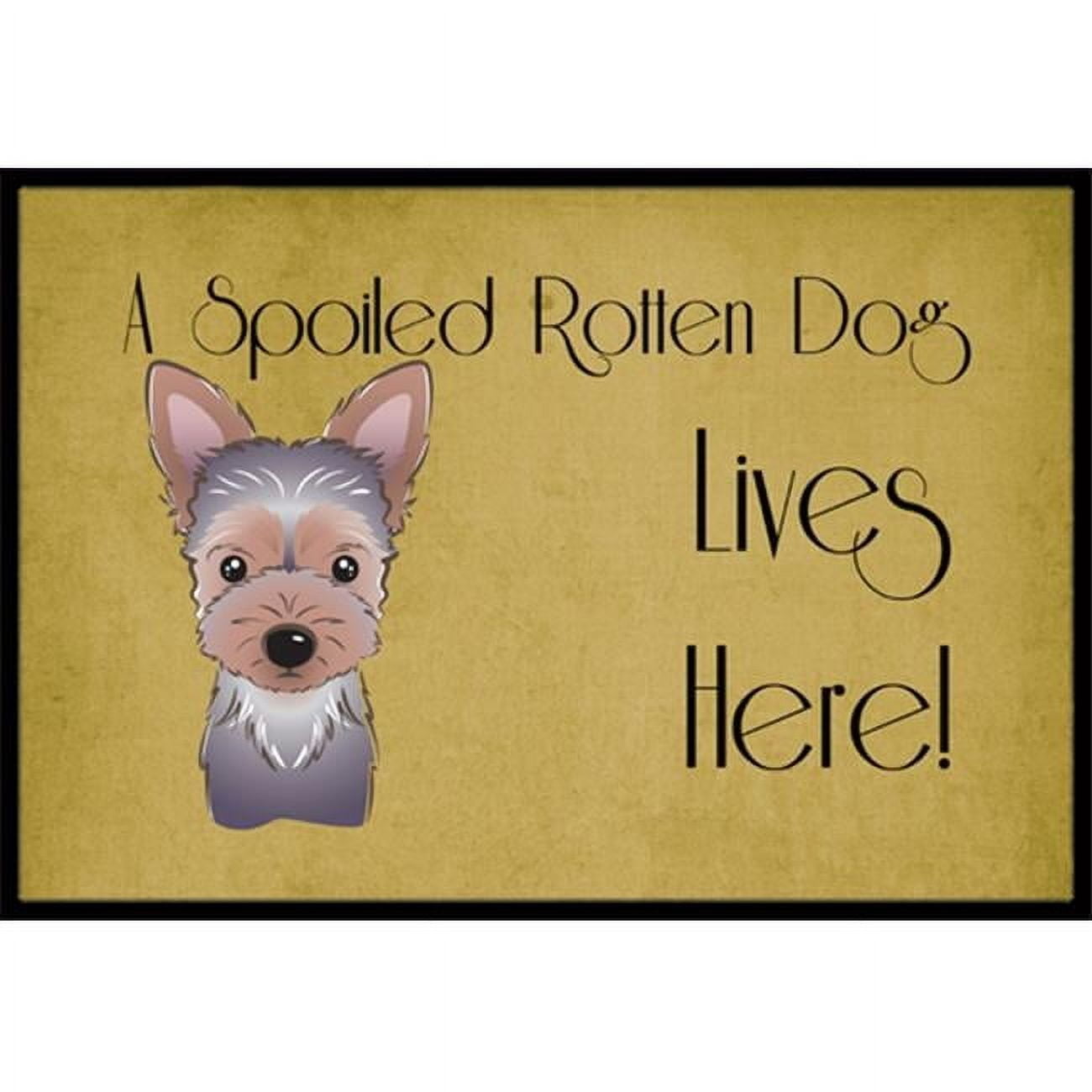 Carolines Treasures BB1480MAT Yorkie Puppy Spoiled Dog Lives Here ...