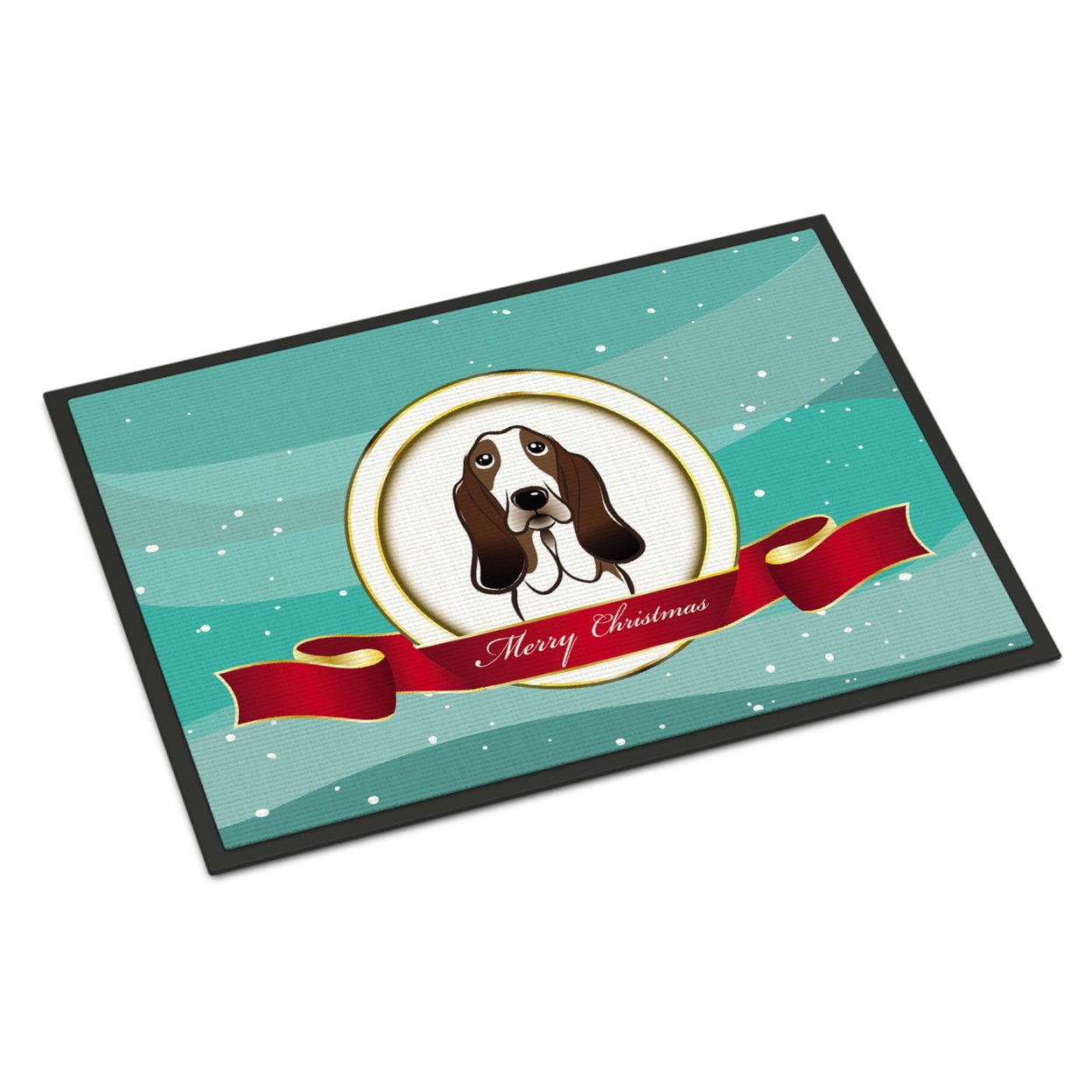Carolines Treasures BB1553JMAT Basset Hound Merry Christmas Door Mat ...