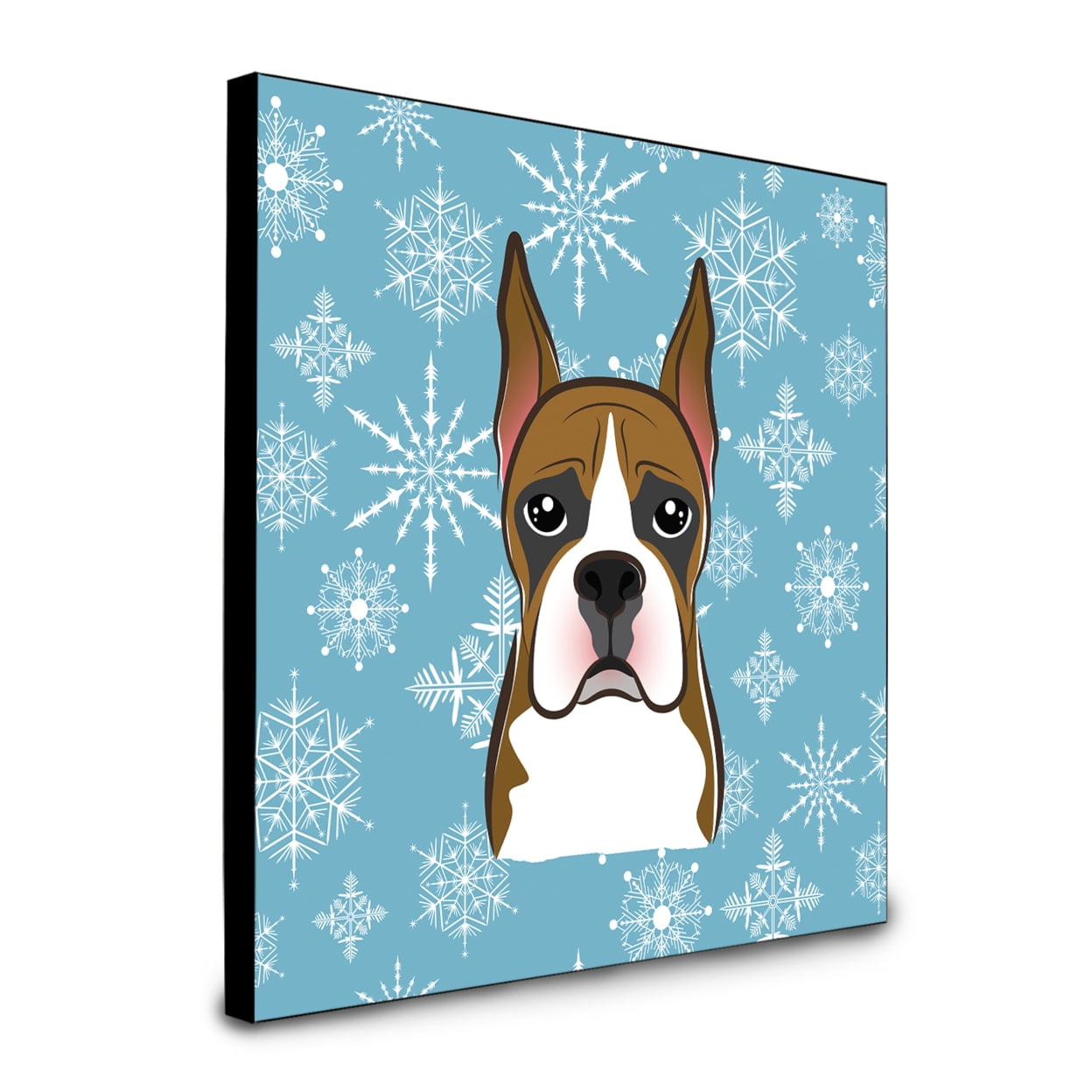 Carolines Treasures BB1657UP88 8 x 8 x 0.625 in. Snowflake Boxer ...