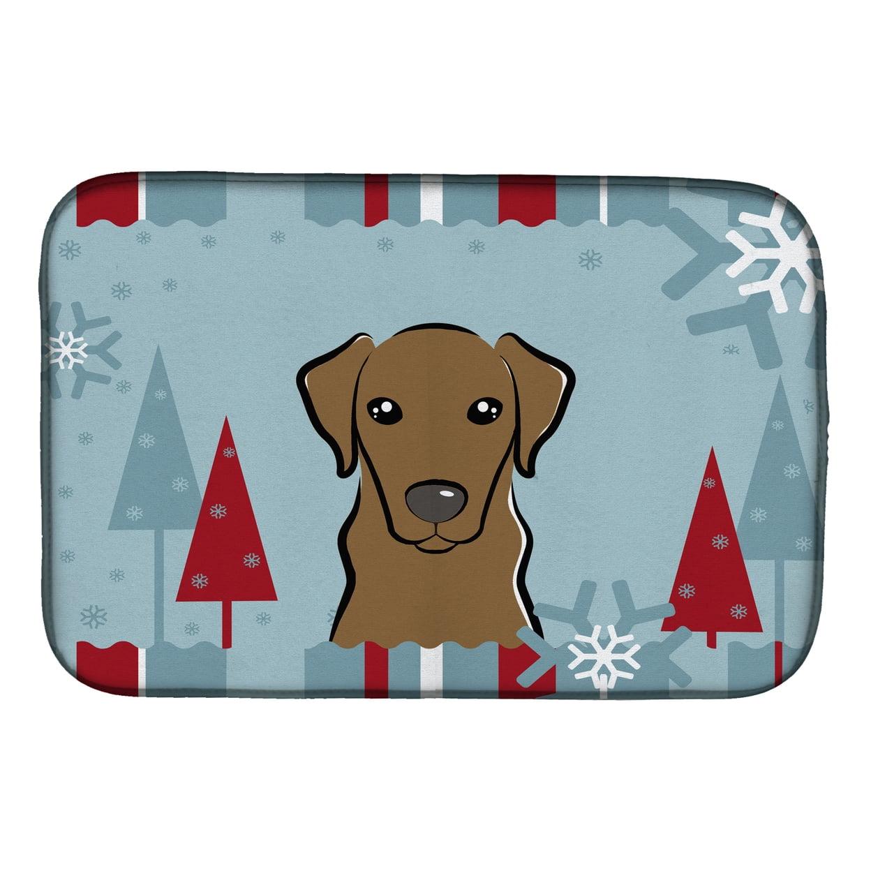 Carolines Treasures BB1730DDM Winter Holiday Chocolate Labrador Dish ...
