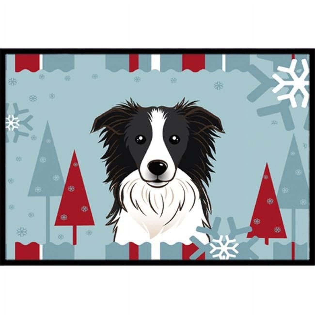 Caroline's Treasures BB1737MAT Winter Holiday Border Collie Door Mat ...