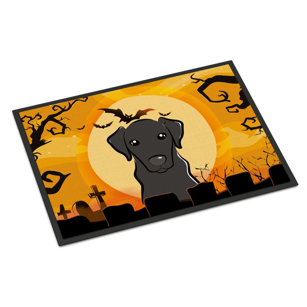 Carolines Treasures BB1793JMAT Halloween Black Labrador Door Mat ...