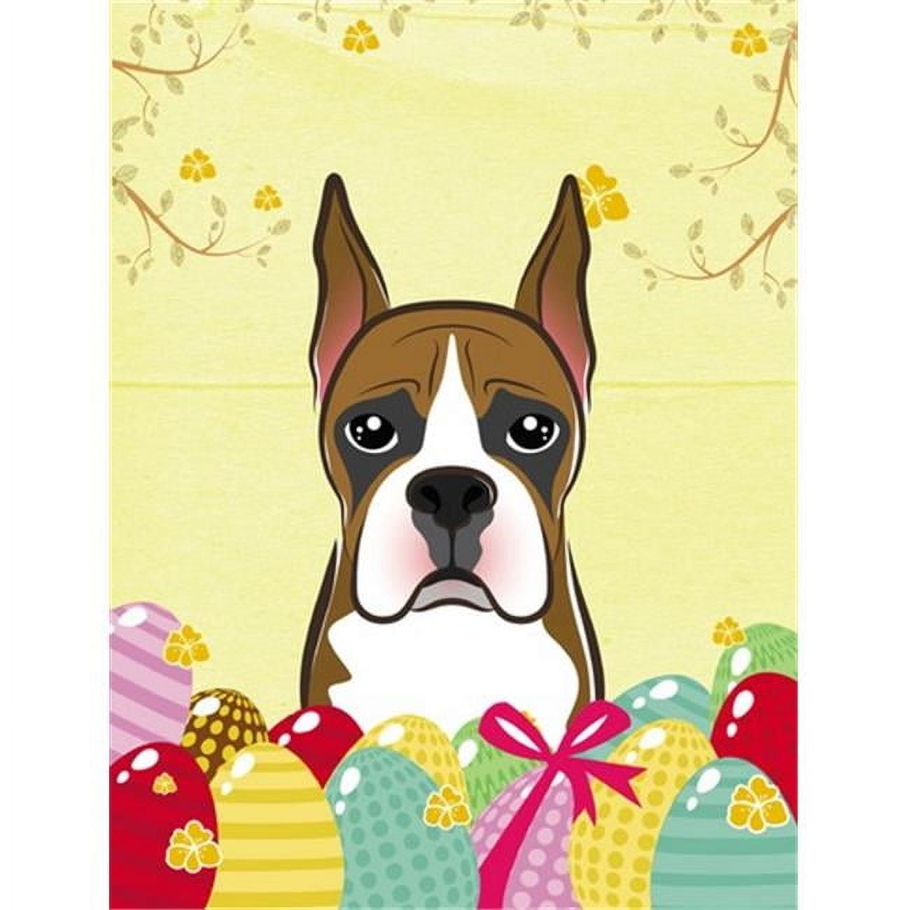 Caroline's Treasures BB1905CHF Boxer Easter Egg Hunt Flag Canvas House ...