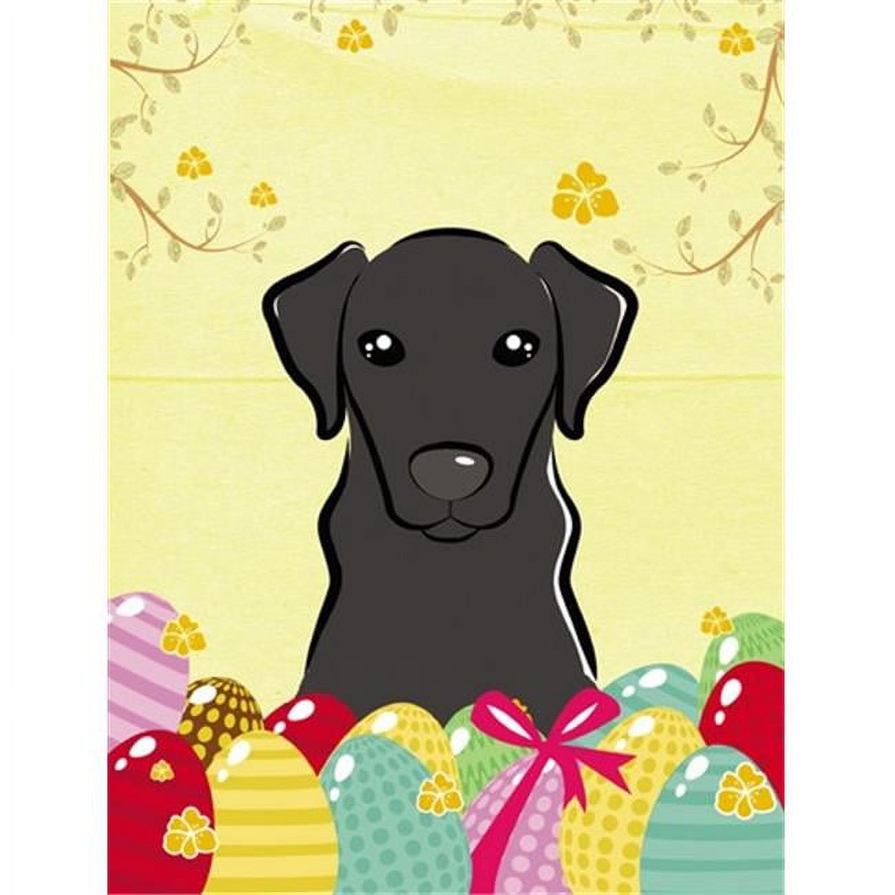 Carolines Treasures BB1917CHF Black Labrador Easter Egg Hunt Canvas ...