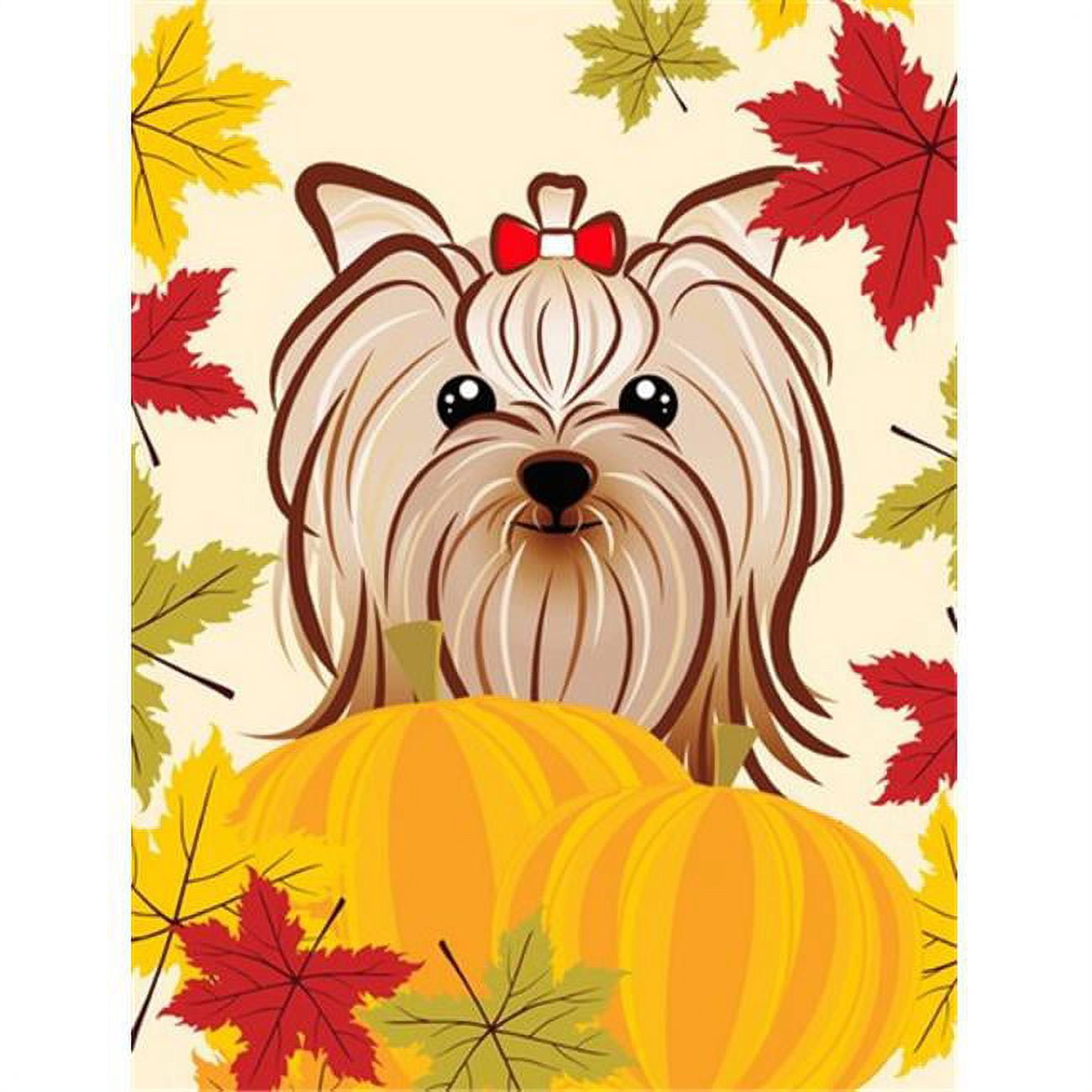 Carolines Treasures BB2010GF Yorkie Yorkshire Terrier Thanksgiving Flag ...