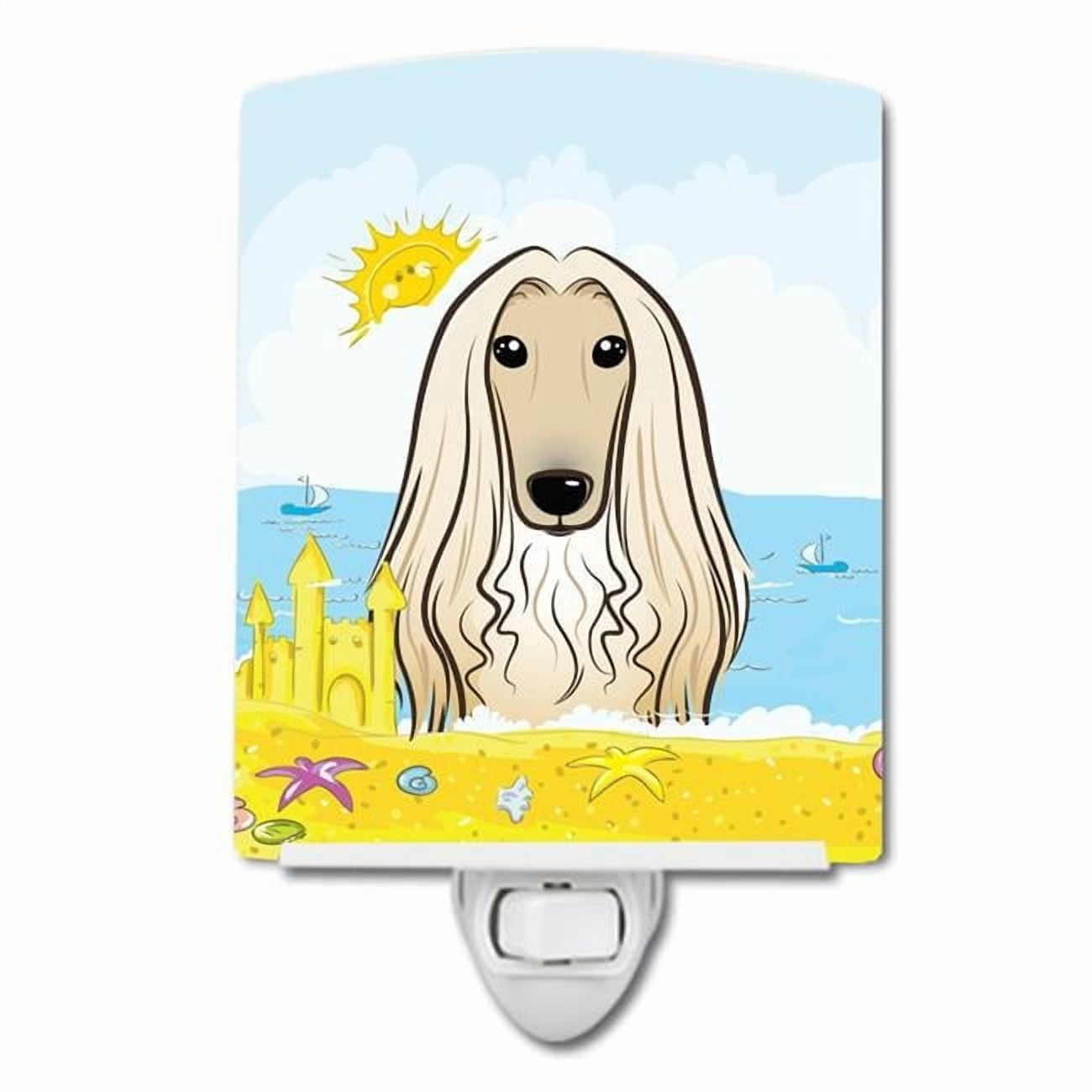 Carolines Treasures BB2112CNL Afghan Hound Summer Beach Ceramic Night ...