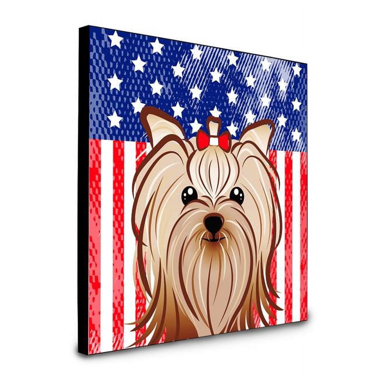 Caroline's Treasures BB2134UP88 American Flag and Yorkie Yorkishire ...
