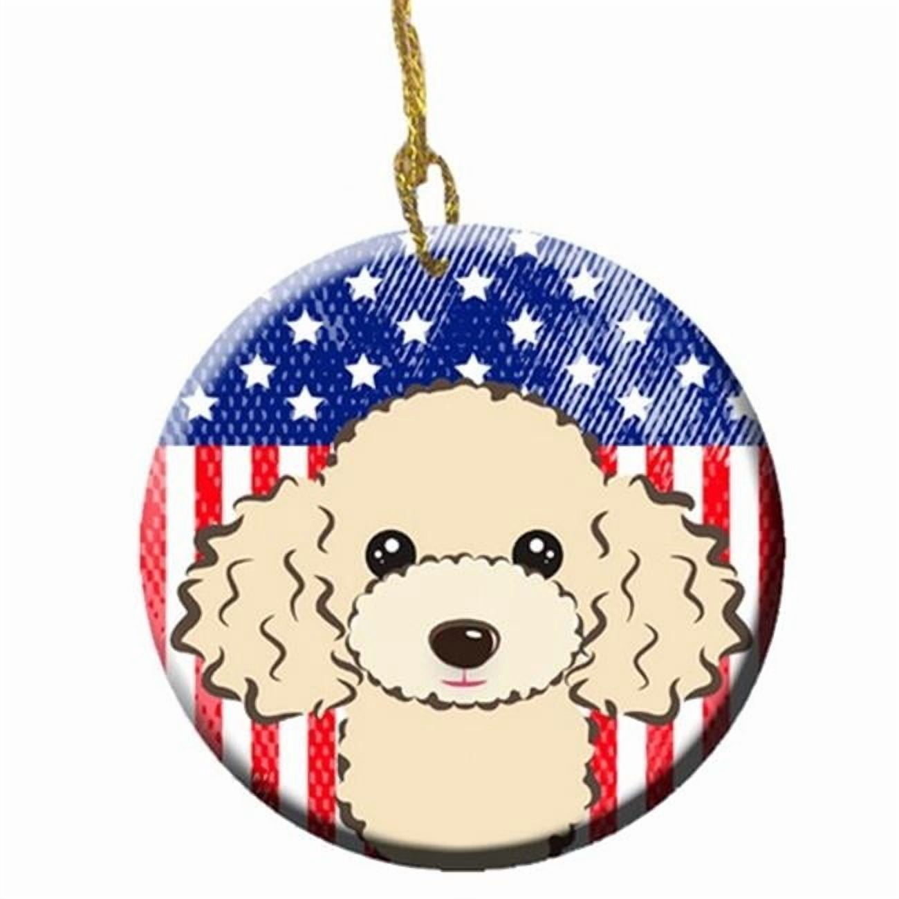 Carolines Treasures BB2188CO1 American Flag & Buff Poodle Ceramic ...