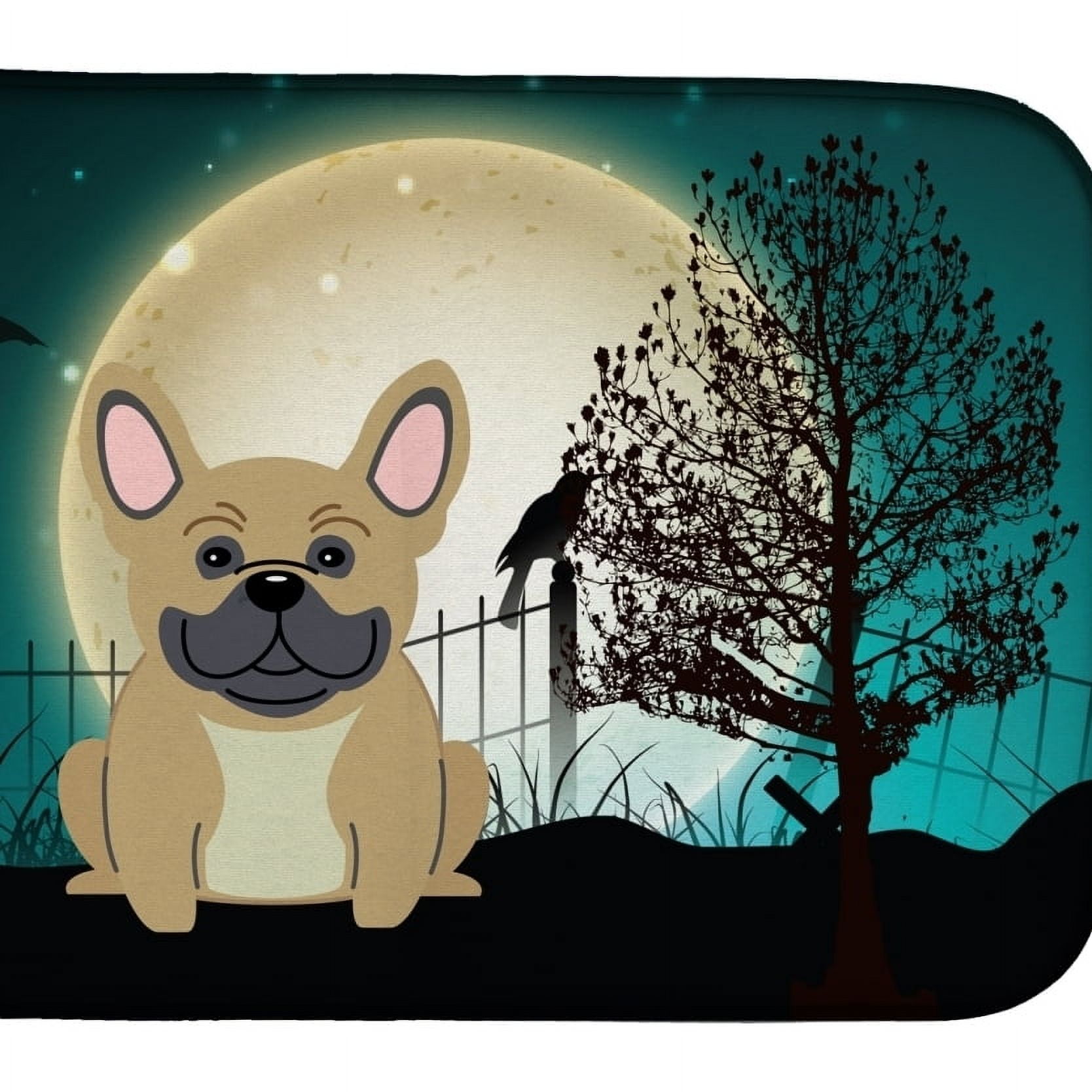 Carolines Treasures BB2200DDM Halloween Scary French Bulldog Cream Dish ...