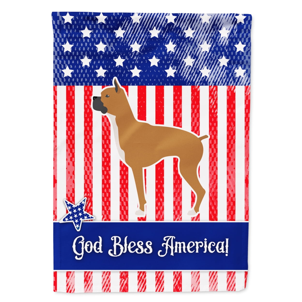 Carolines Treasures BB3353GF USA Patriotic Boxer Flag Garden Size Small ...