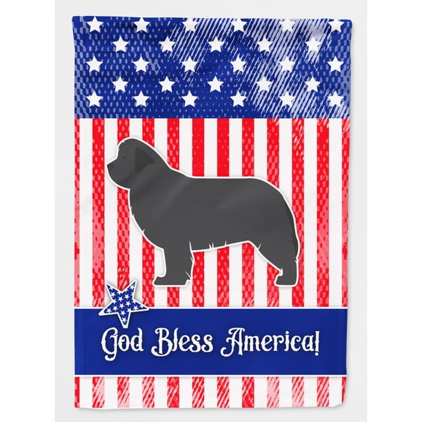 Carolines Treasures BB3364CHF USA Patriotic Newfoundland Flag Canvas ...