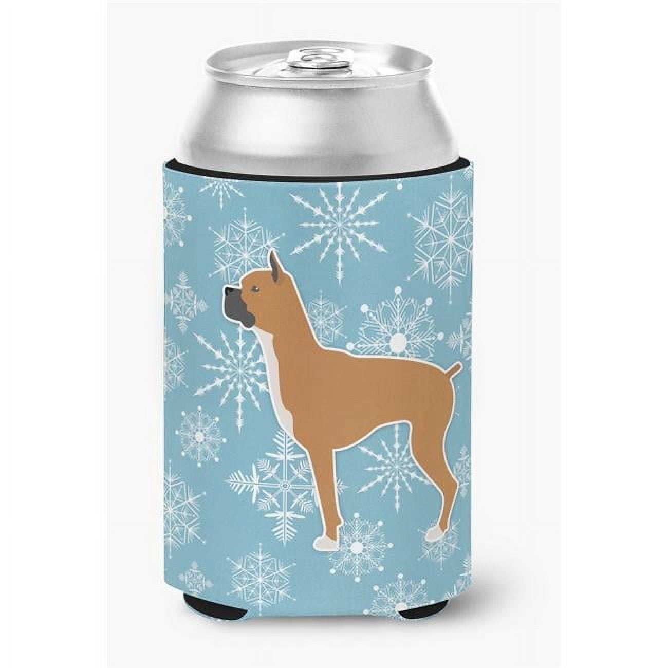 Caroline's Treasures BB3553CC Winter Snowflake Boxer Can or Bottle ...