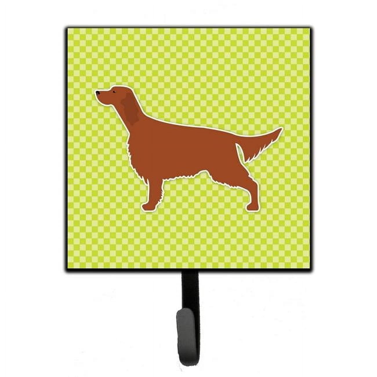 Carolines Treasures BB3793SH4 Irish Setter Checkerboard Green Leash or ...