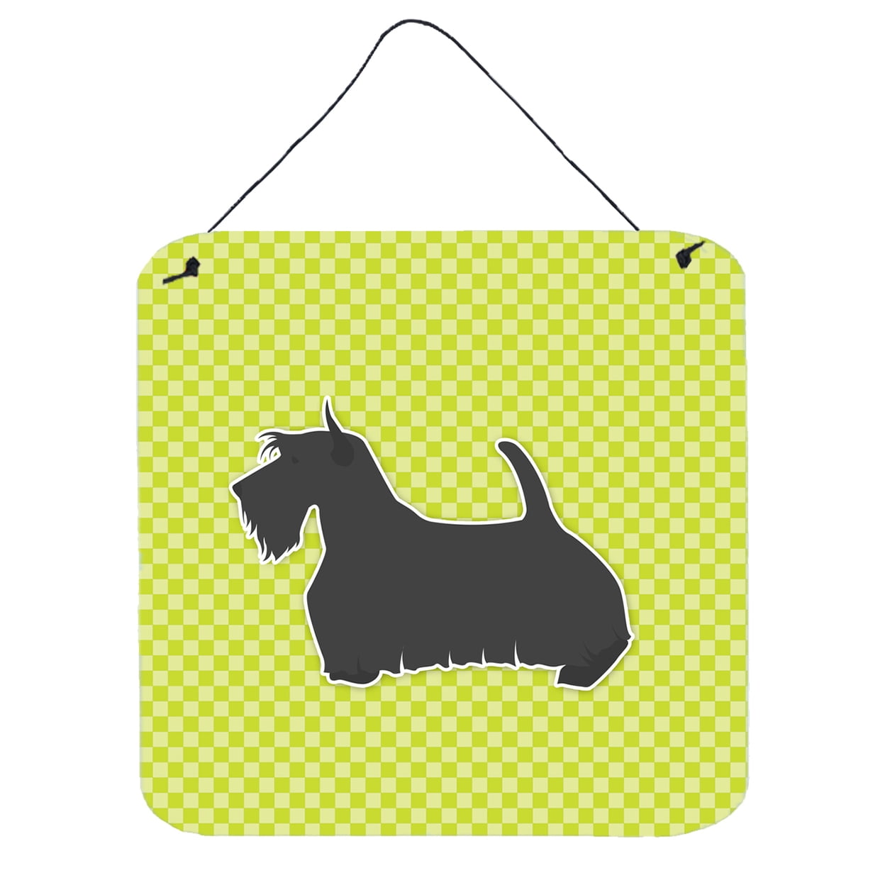 Carolines Treasures BB3869DS66 Scottish Terrier Checkerboard Green Wall ...