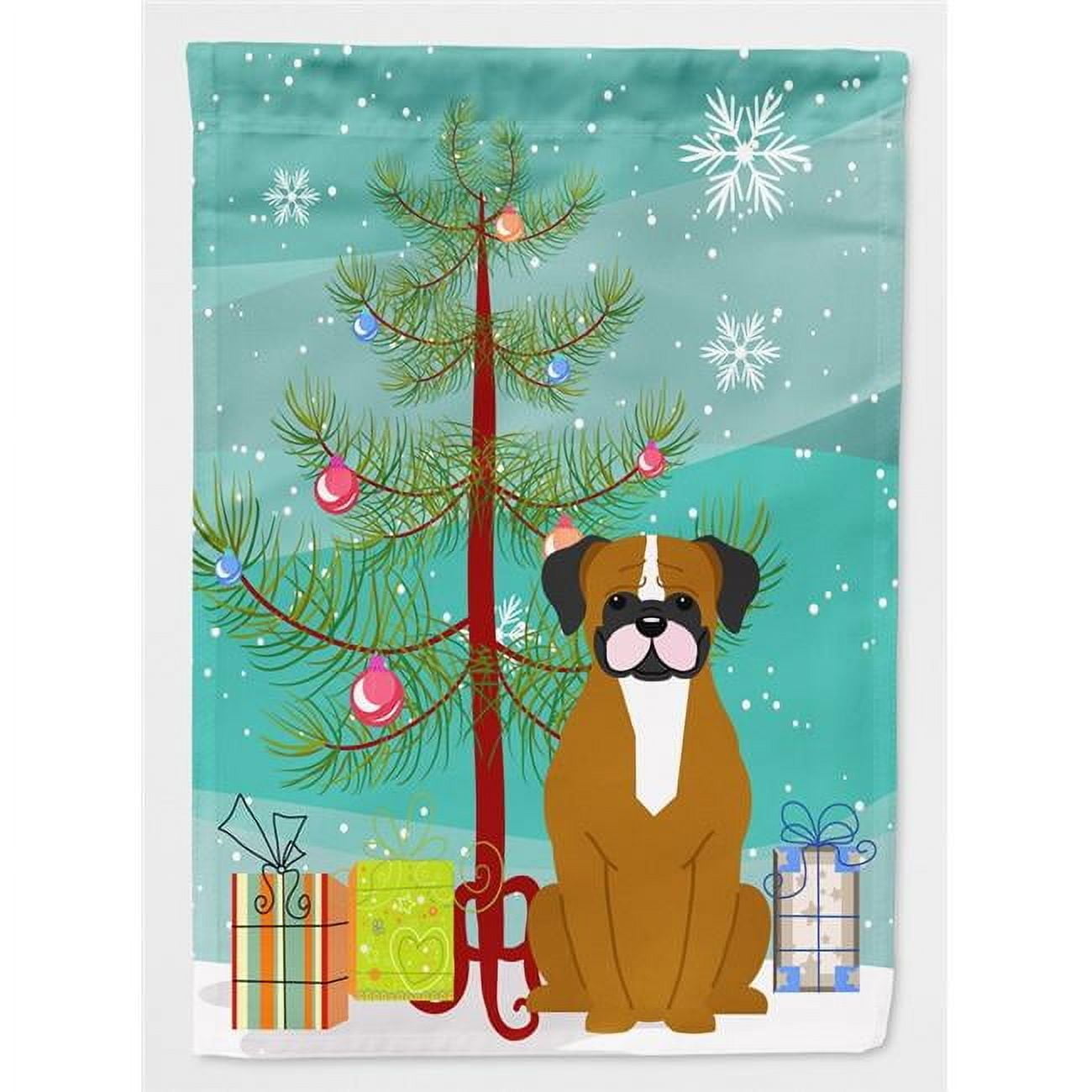 Caroline's Treasures BB4241CHF Merry Christmas Tree Flashy Fawn Boxer ...