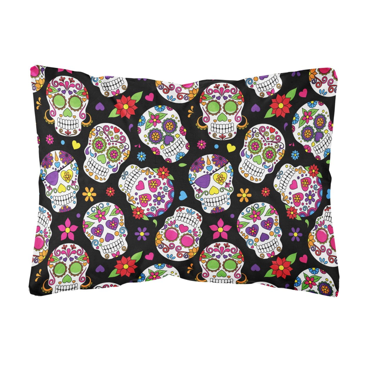Carolines Treasures BB5116PW1216 Day of the Dead Black Canvas Fabric ...