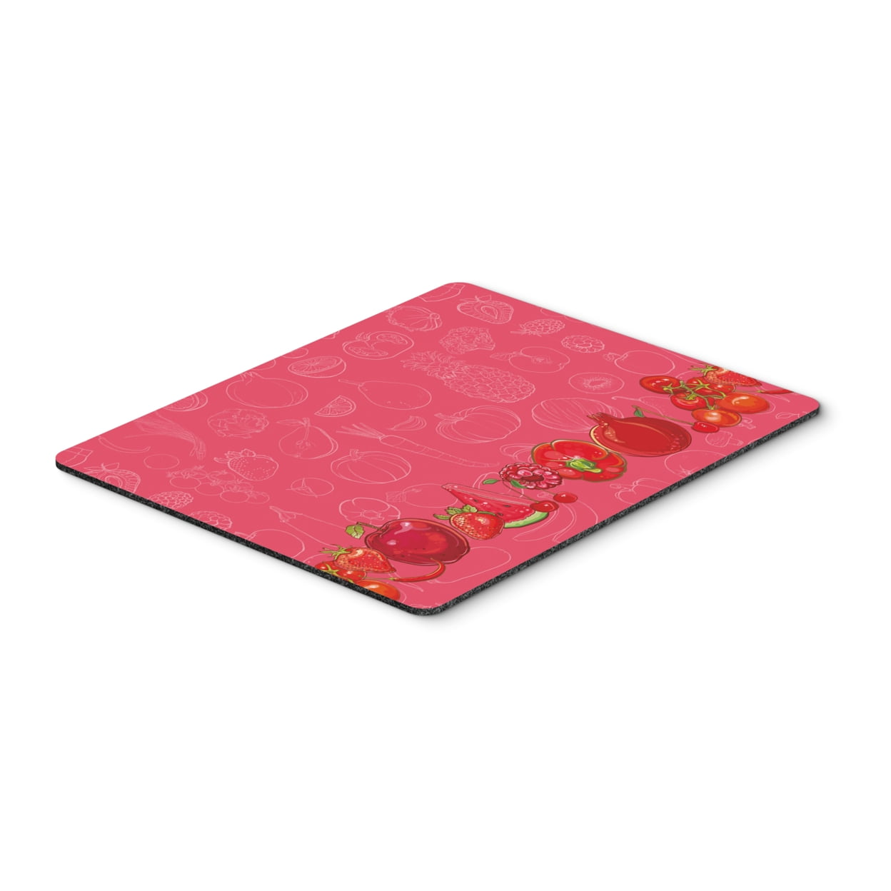 Carolines Treasures BB5133MP Fruits and Vegetables in Red Mouse Pad Hot ...