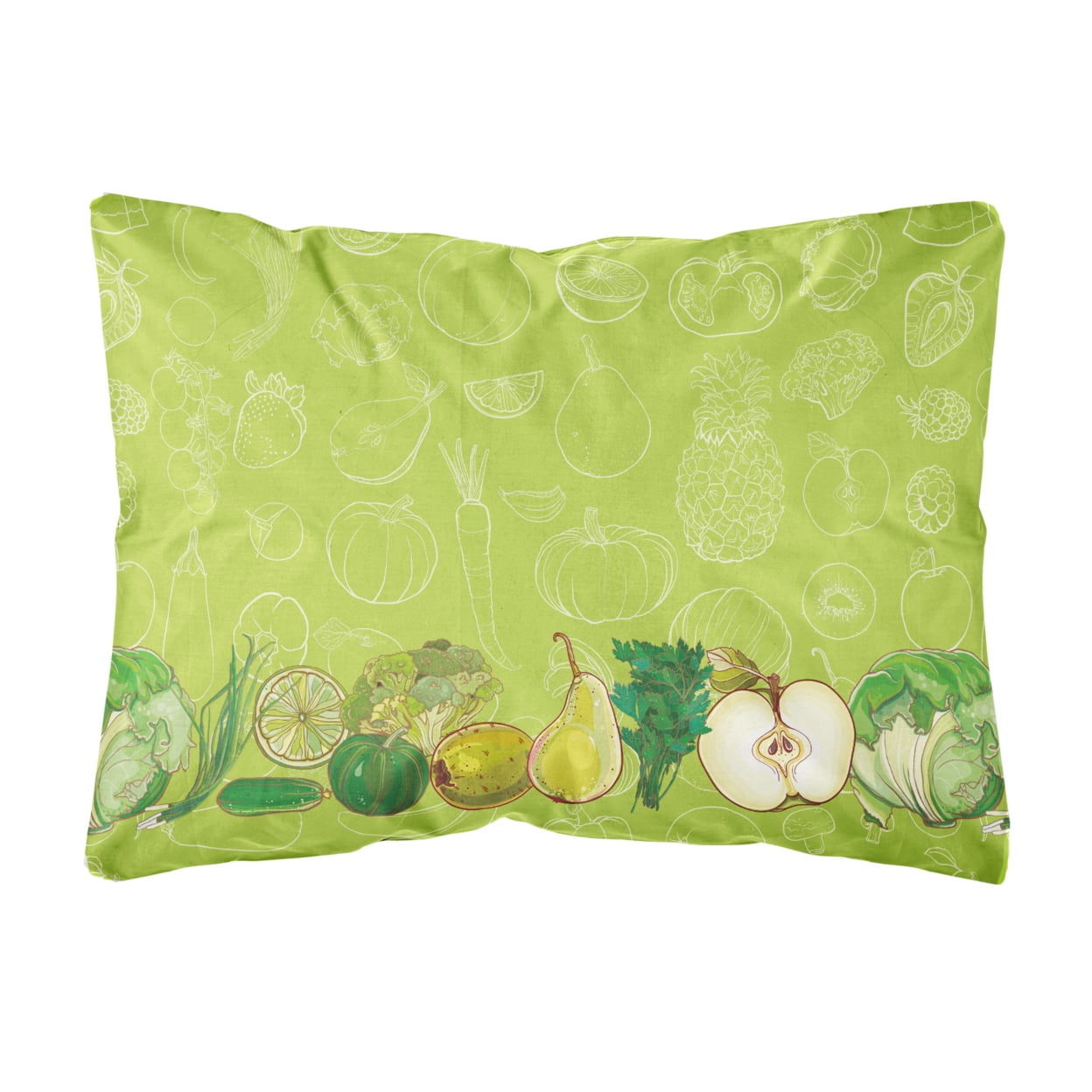 Carolines Treasures BB5135PW1216 Fruits and Vegetables in Green Canvas ...