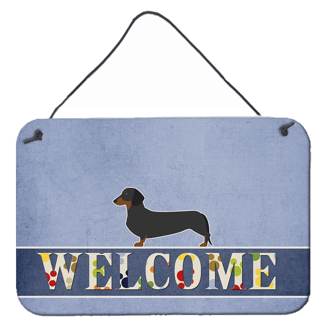 Carolines Treasures BB5486DS812 Dachshund Welcome Wall or Door Hanging ...