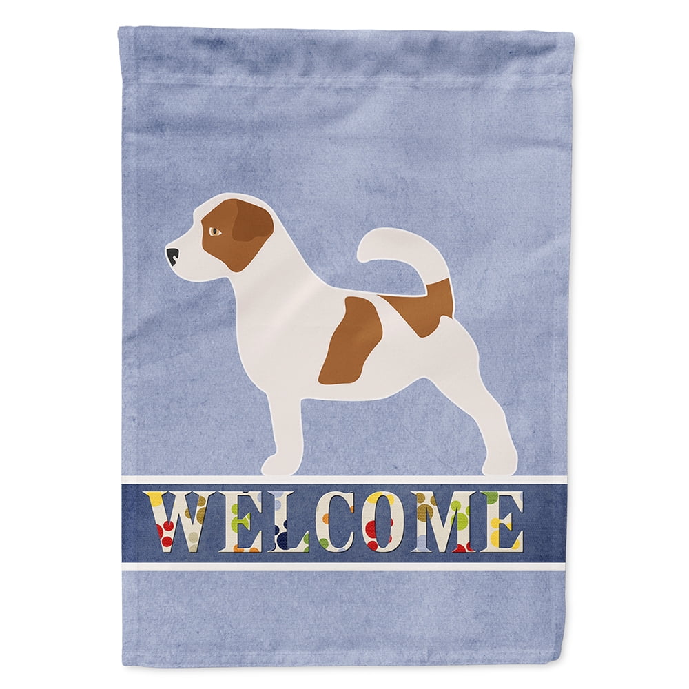 Carolines Treasures BB5511CHF Jack Russell Terrier Welcome Flag Canvas ...