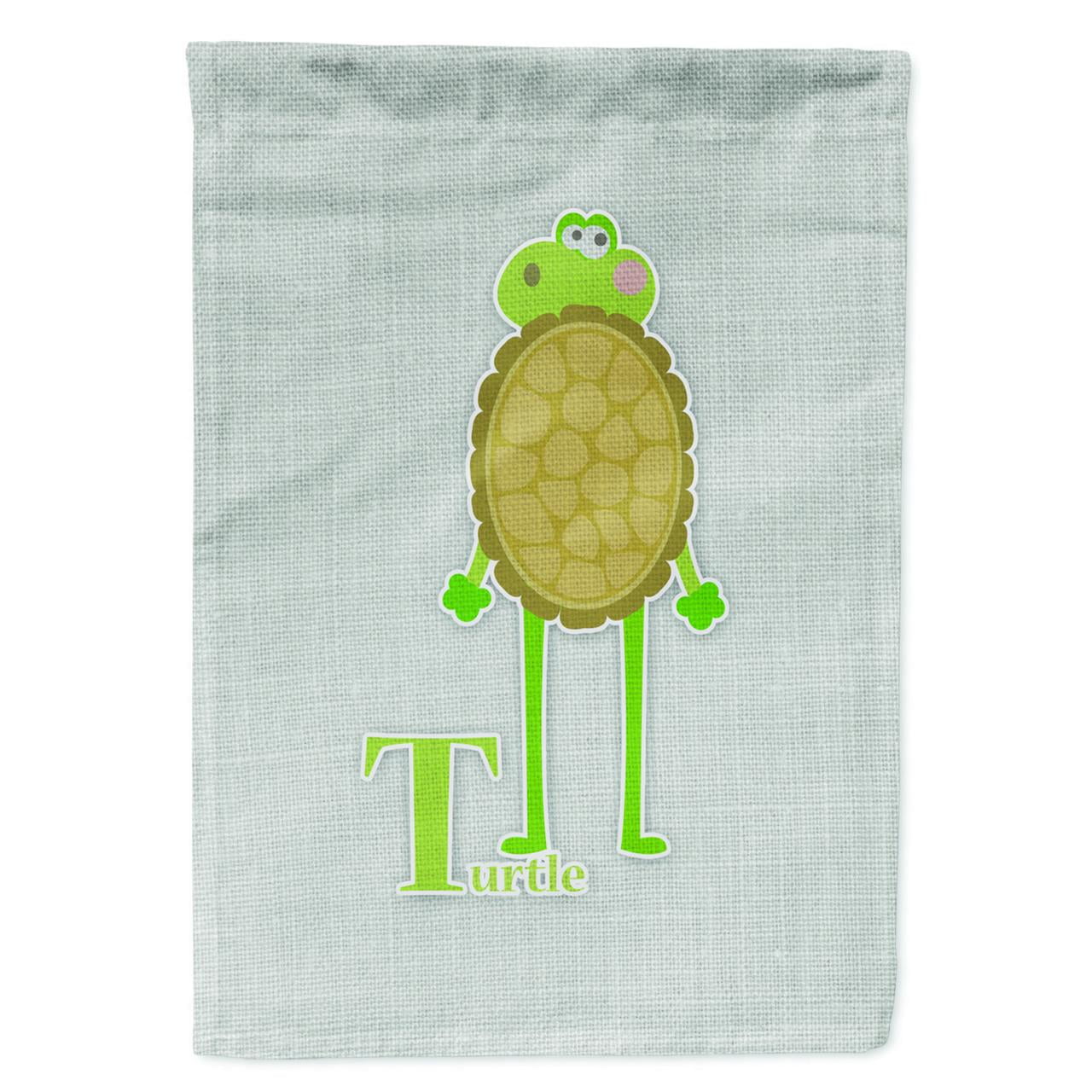 Carolines Treasures BB5745GF Alphabet T for Turtle Flag Garden Size ...