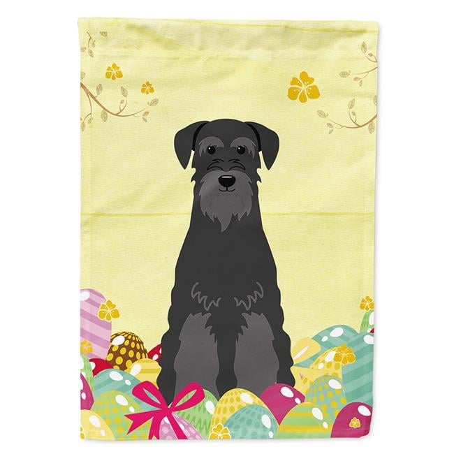 Easter Eggs Standard Schnauzer Black Flag Canvas House Size - Walmart.com