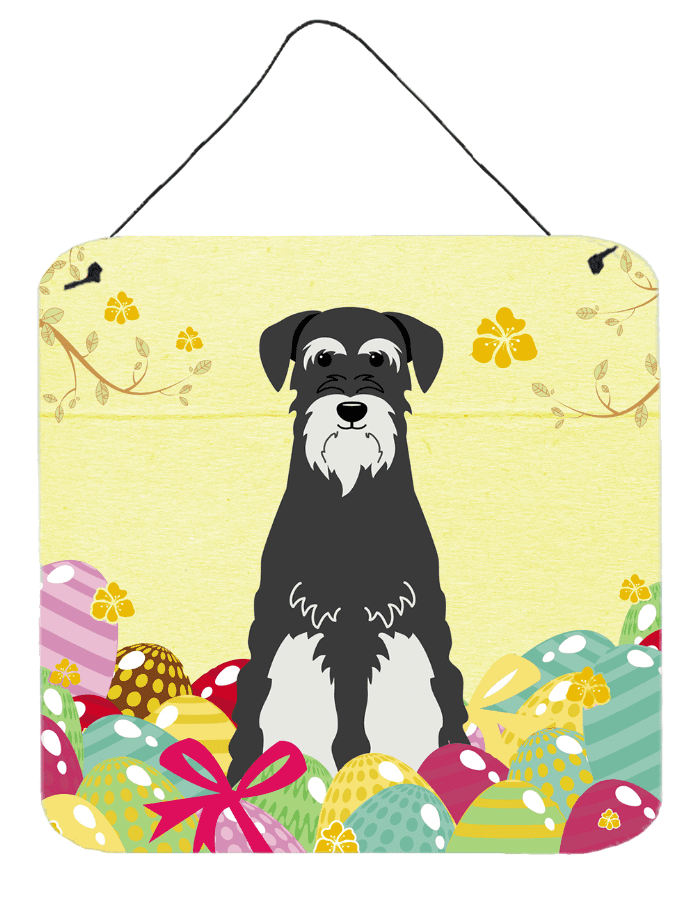 Carolines Treasures BB6033DS66 Easter Eggs Standard Schnauzer Salt ...