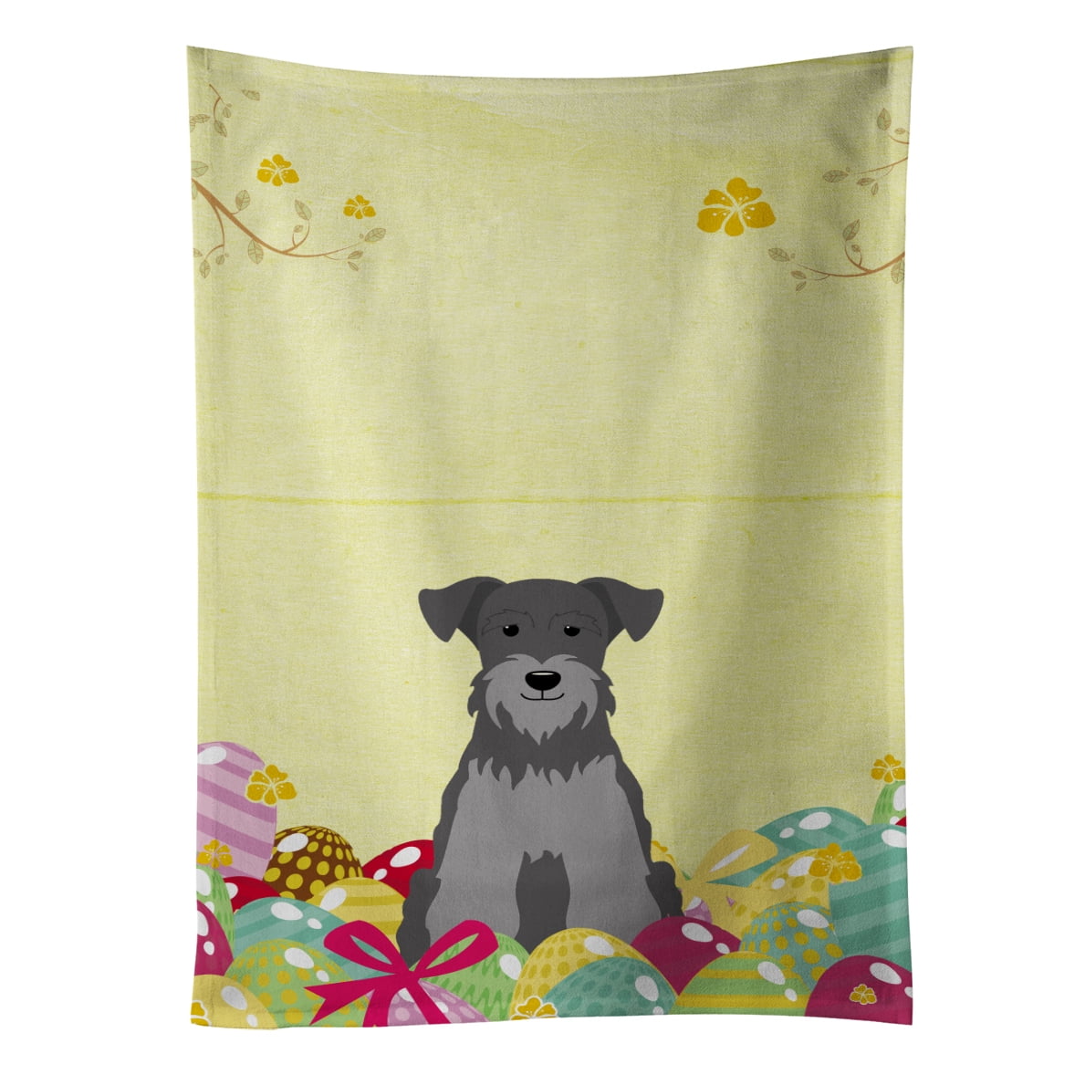 Carolines Treasures BB6052KTWL Easter Eggs Miniature Schnauzer Black ...