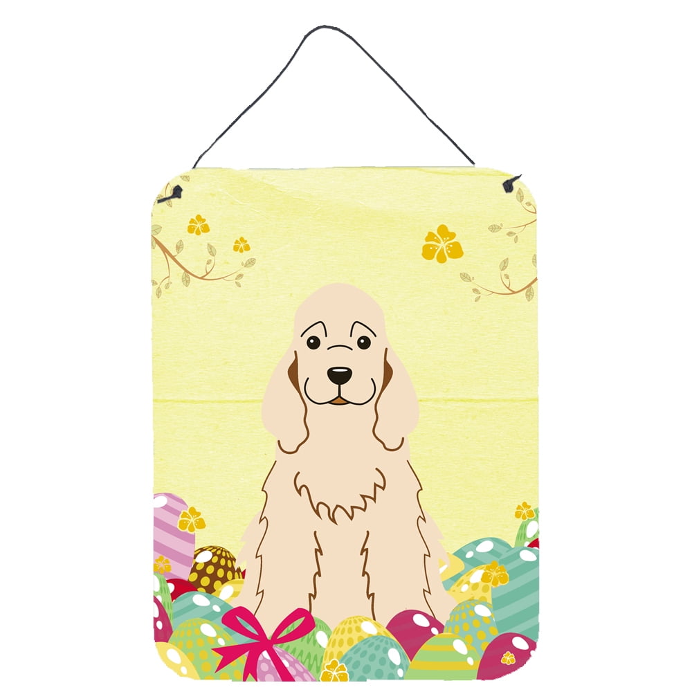 Carolines Treasures BB6094DS1216 Easter Eggs Cocker Spaniel Buff Wall ...