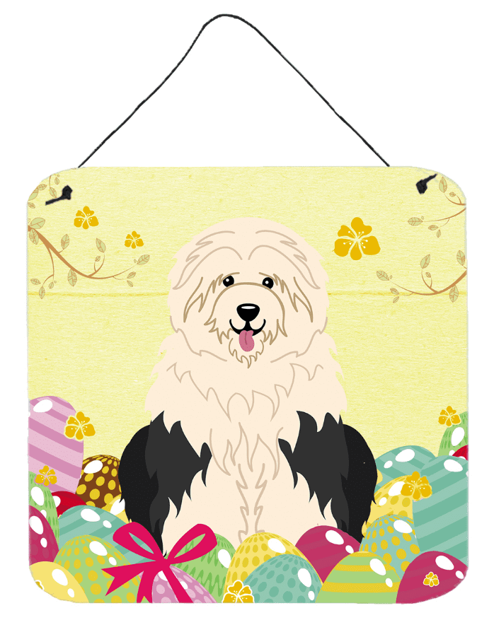 Carolines Treasures BB6096DS66 Easter Eggs Old English Sheepdog Wall or ...