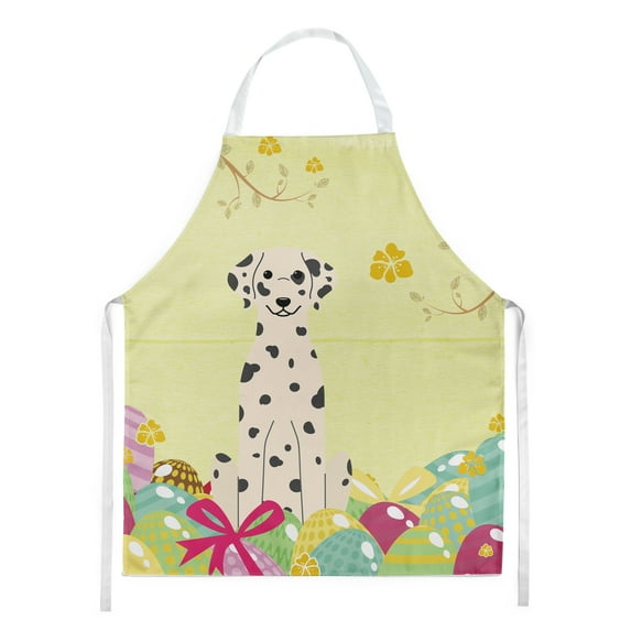Carolines Treasures BB6097APRON Easter Eggs Dalmatian Apron Large ...