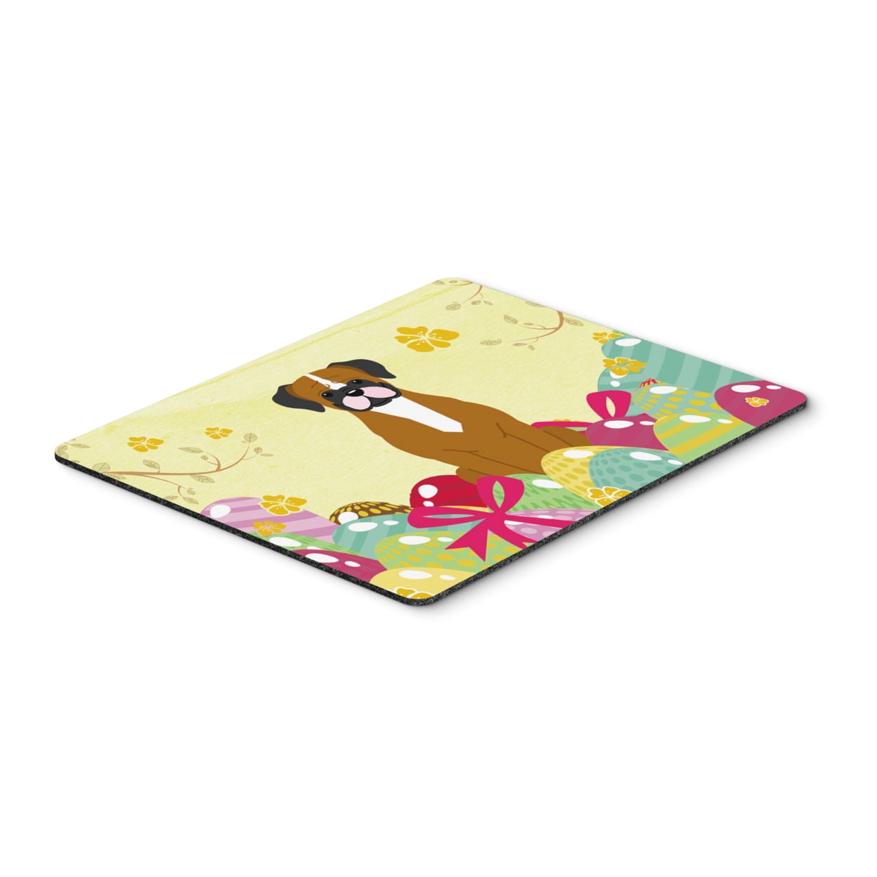 Carolines Treasures BB6116MP Easter Eggs Flashy Fawn Boxer Mouse Pad Hot Pad or Trivet Large ...