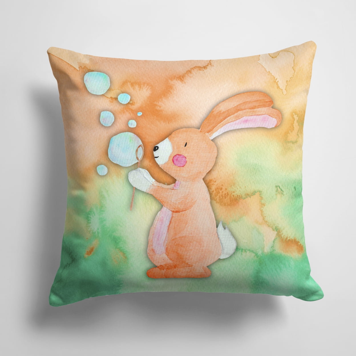 Carolines Treasures BB7349PW1414 Rabbit and Bubbles Watercolor Fabric ...