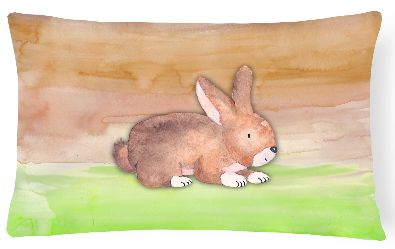 Carolines Treasures BB7410PW1216 Rabbit Watercolor Canvas Fabric ...