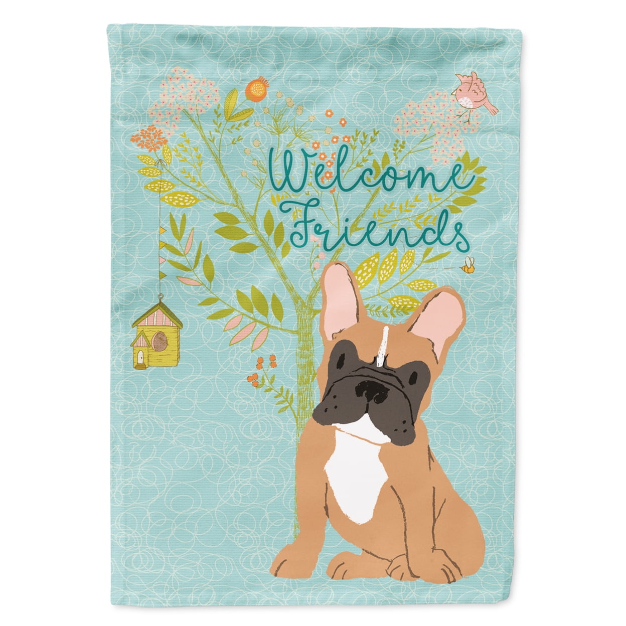 Carolines Treasures BB7633GF Welcome Friends Fawn French Bulldog Flag ...