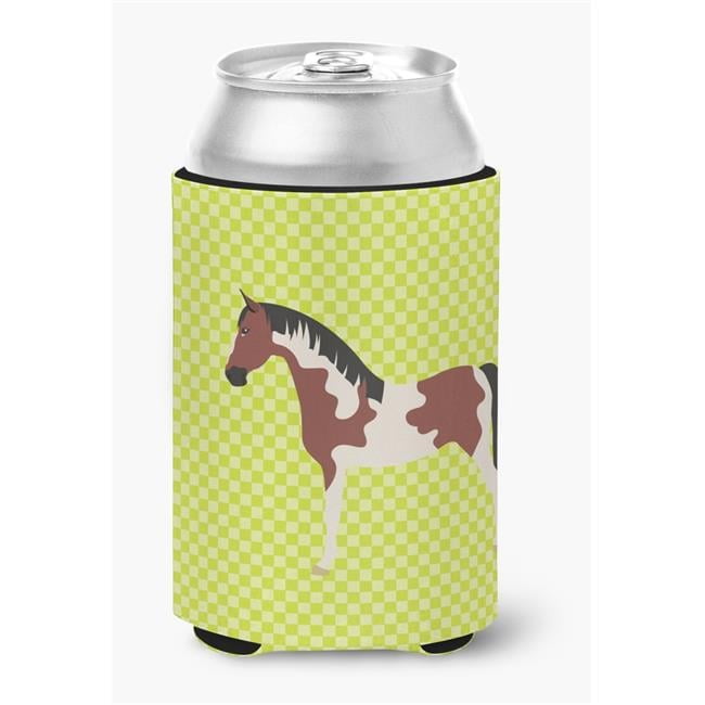 Carolines Treasures BB7733CC Pinto Horse Green Can or Bottle Hugger ...