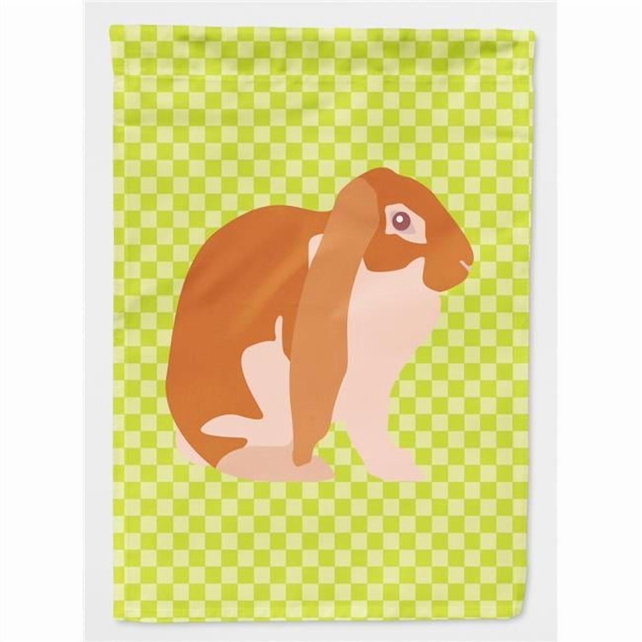 Caroline's Treasures BB7788CHF English Lop Rabbit Green Flag Canvas ...