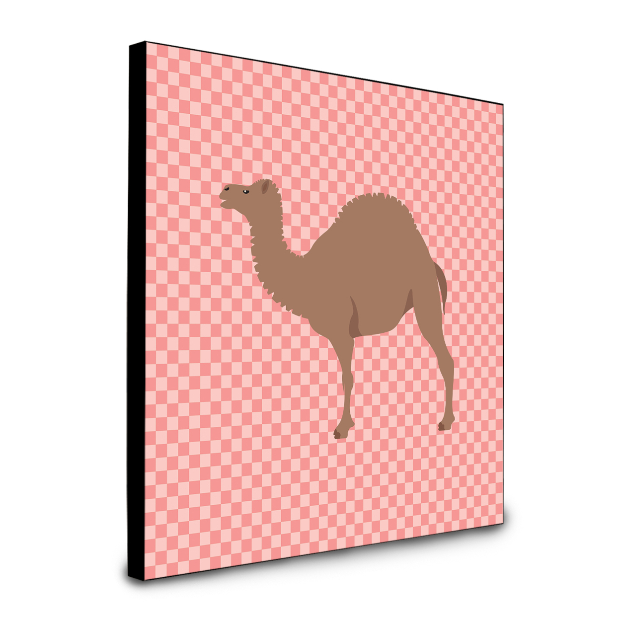 Carolines Treasures 8 x 8 x 0.625 in. F1 Hybrid Camel Pink Check ...