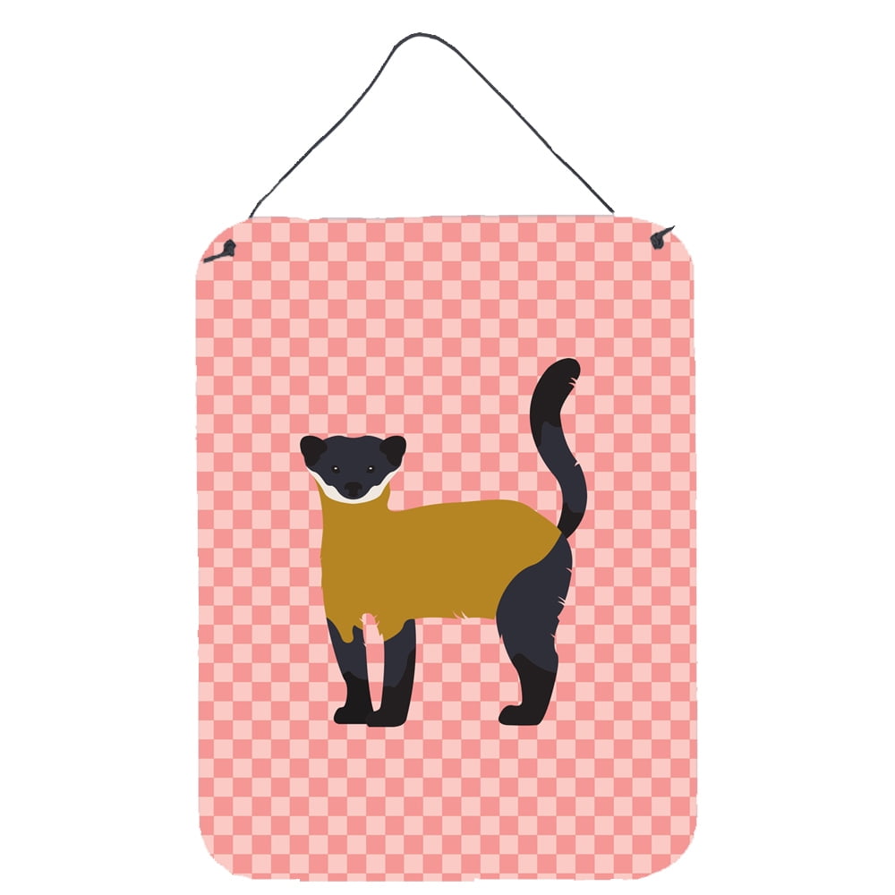 Caroline's Treasures BB7874DS1216 Yellow-Throated Marten Pink Check ...