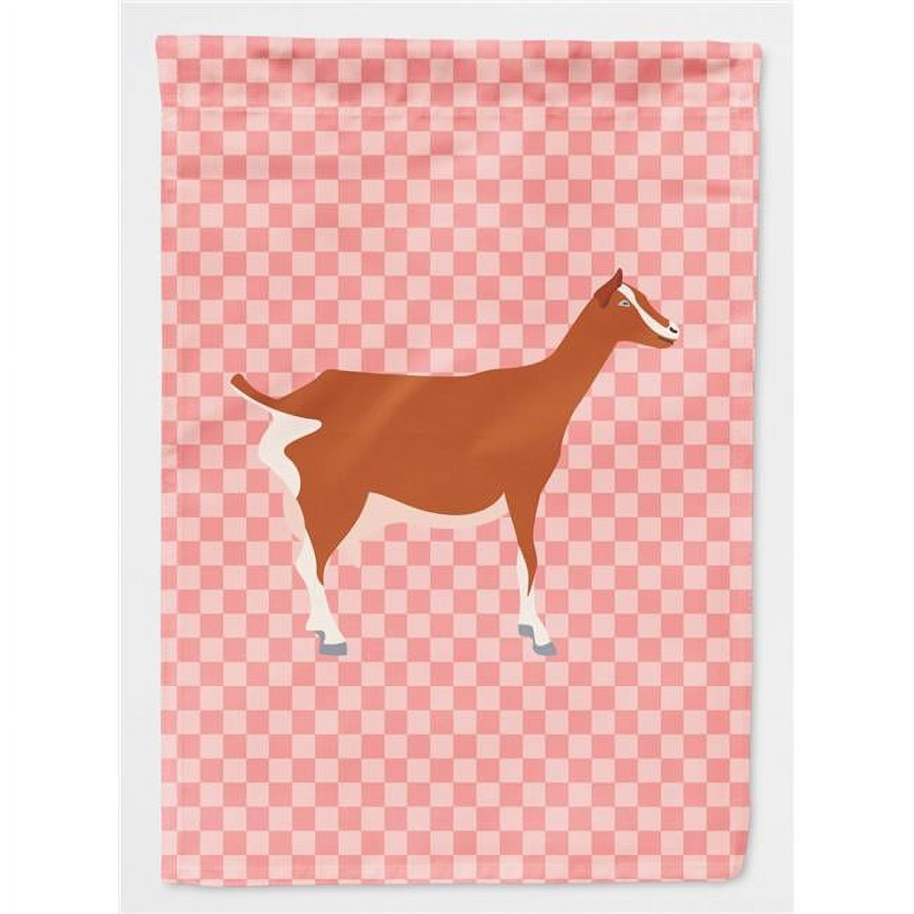 Carolines Treasures BB7881GF Toggenburger Goat Pink Check Garden Flag ...