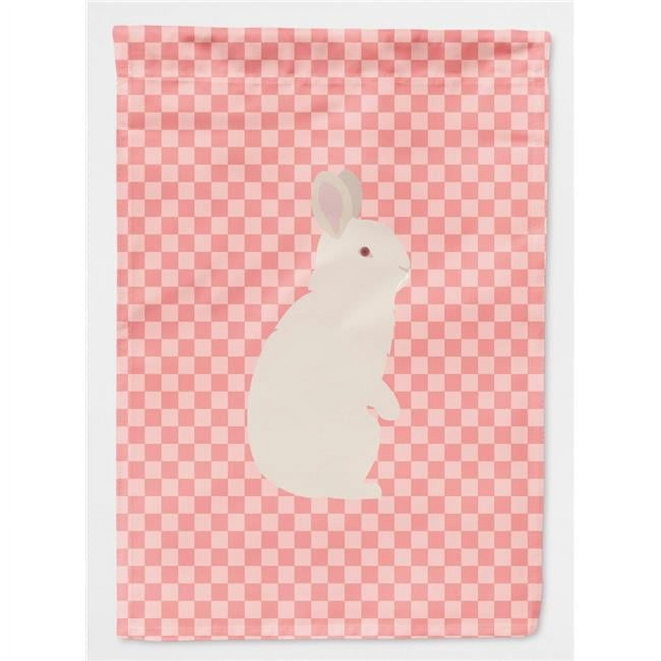 Carolines Treasures BB7965CHF New Zealand White Rabbit Pink Check ...