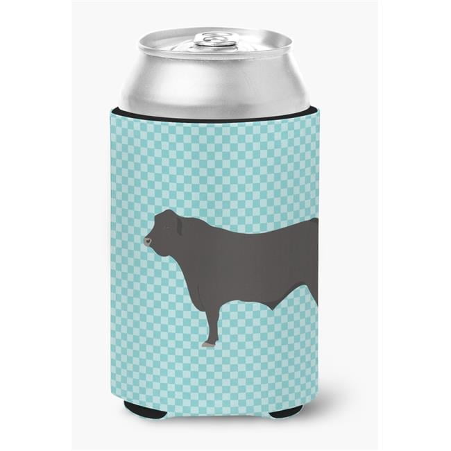 Carolines Treasures BB8002CC Black Angus Cow Blue Check Can or Bottle ...